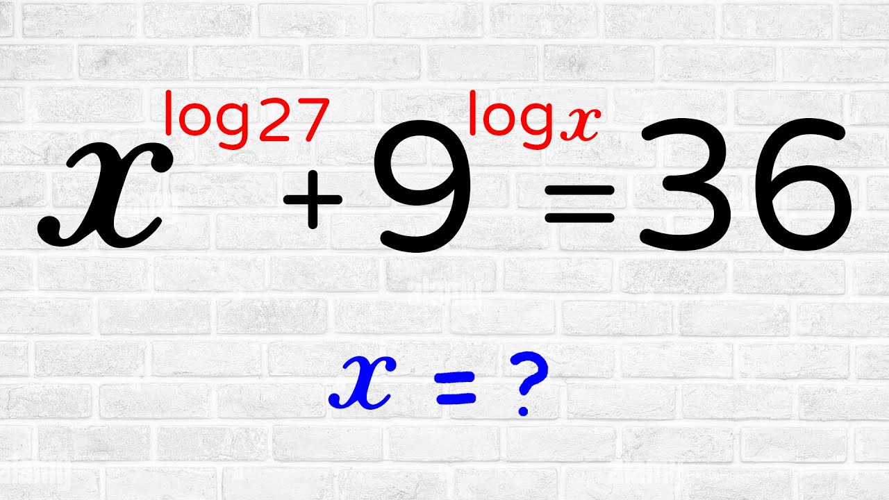 Math Olympiad | A Nice Logarithmic Equation | A Nice Algebra Problem - YouTube