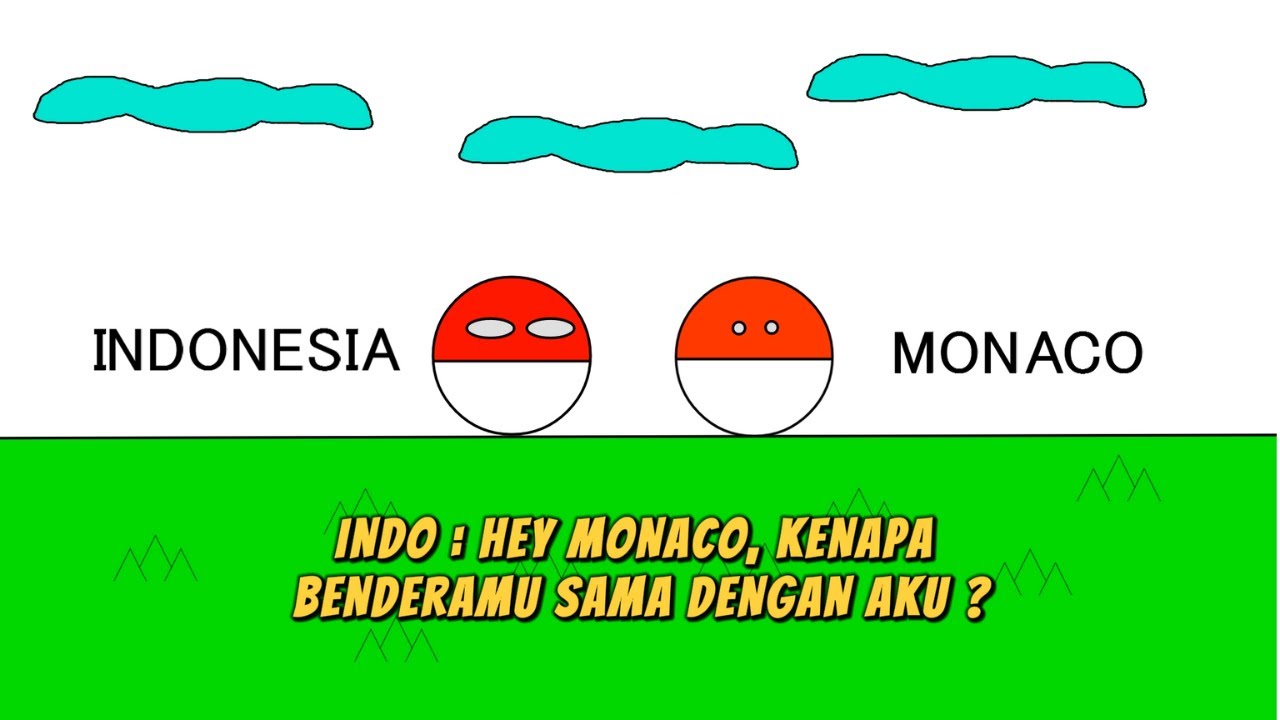 PERBINCANGAN BENDERA INDONESIA VS MONACO || COUNTRYBALLS - YouTube