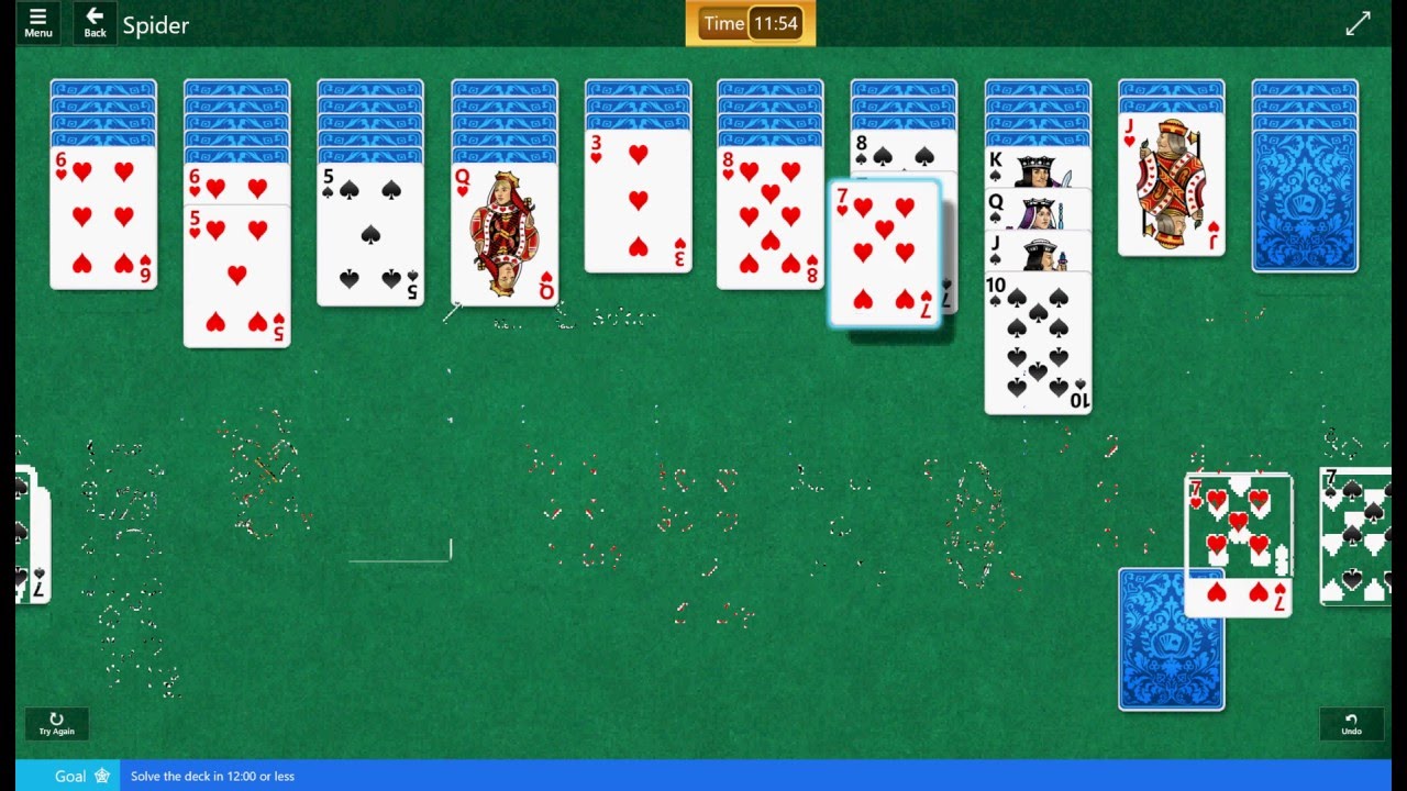 Classic\Spider - Expert - Solve the deck in 12:00 or less - YouTube