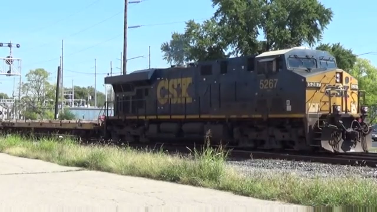 CSX Flat Car Train - YouTube
