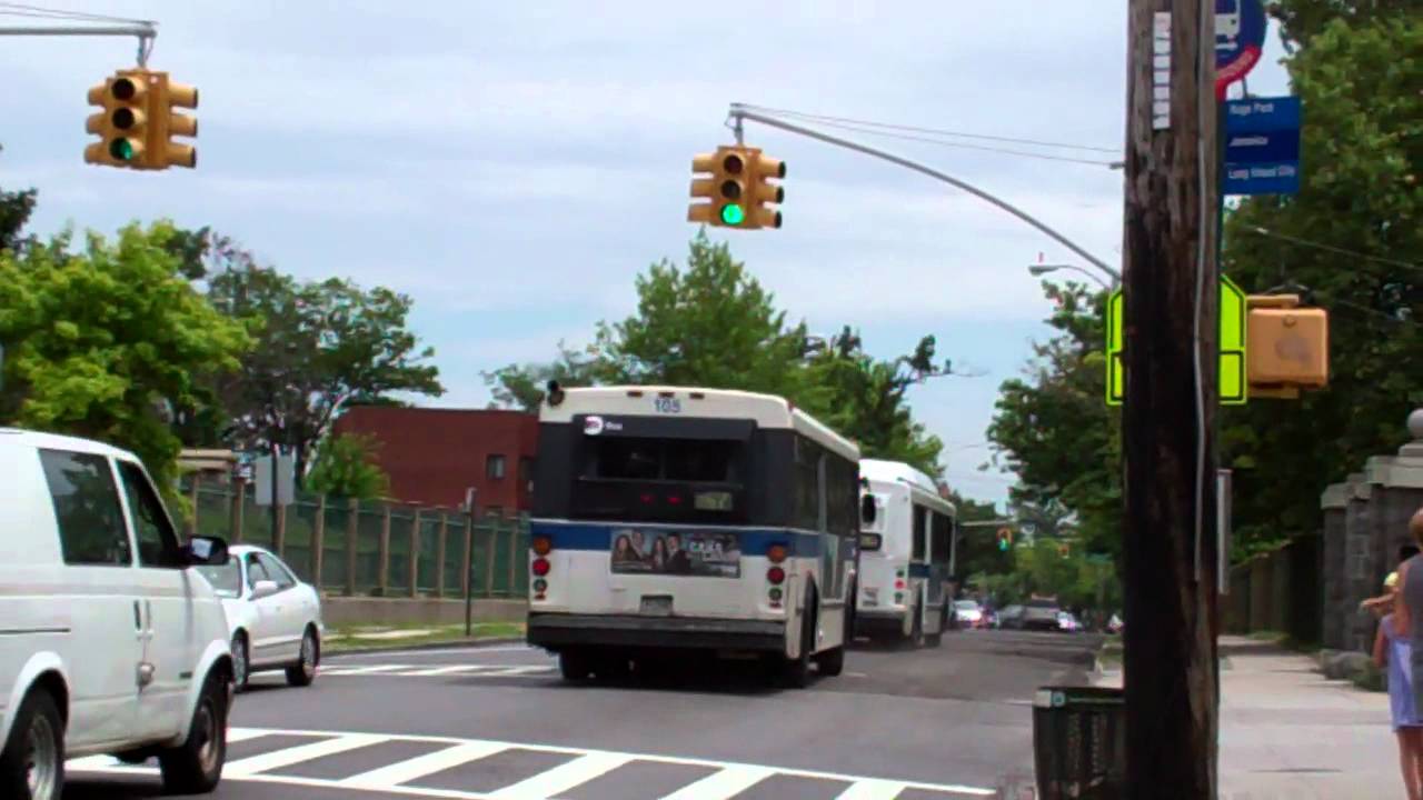 MTA Bus 1999 Orion V CNG 9878 & 1995 Orion V 105 on Metropolitan Ave ...