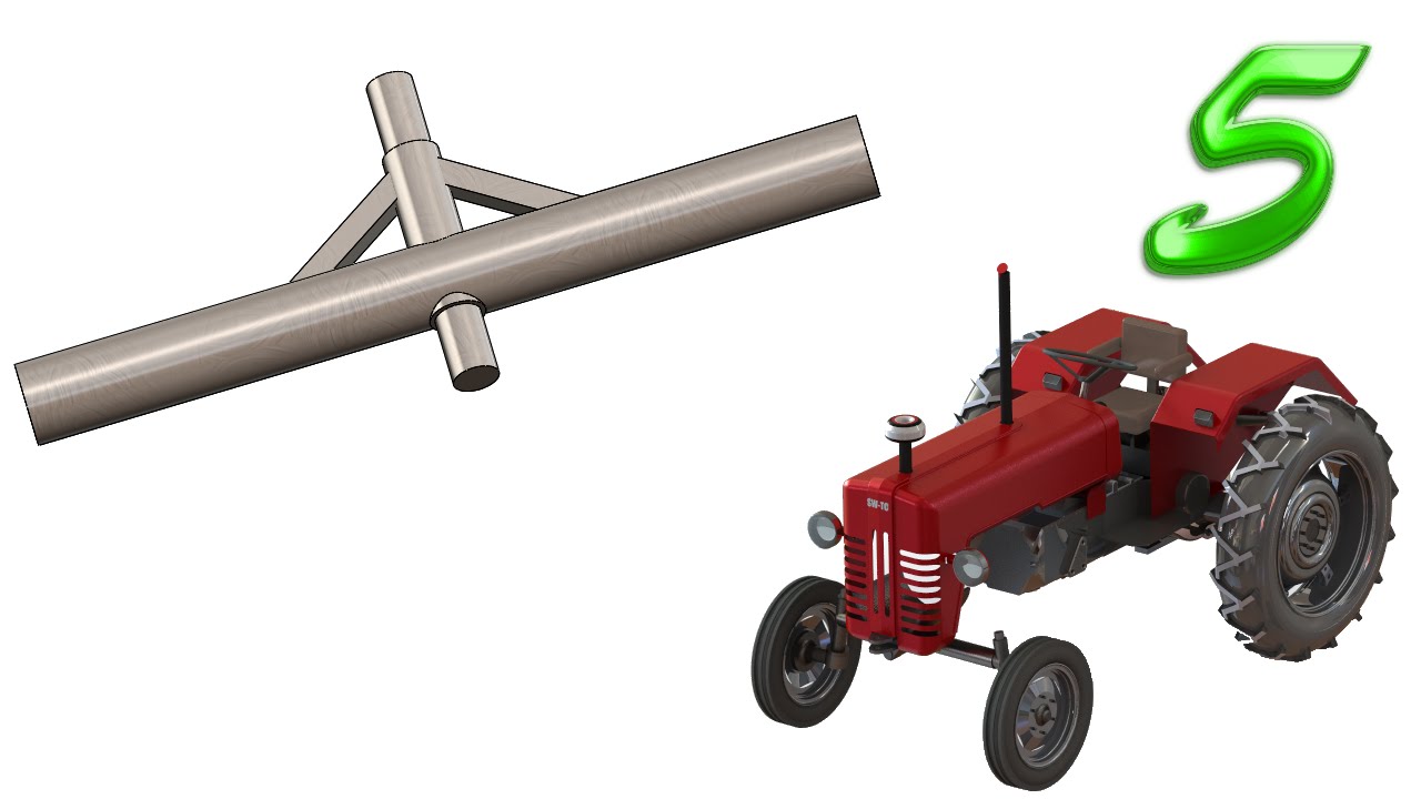 5- SolidWorks |Tractor|: Front Axle - YouTube