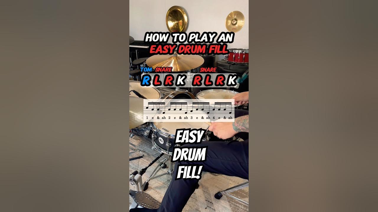 How to Play an Easy Drum Fill (Beginner Drum Lesson) #drums - YouTube