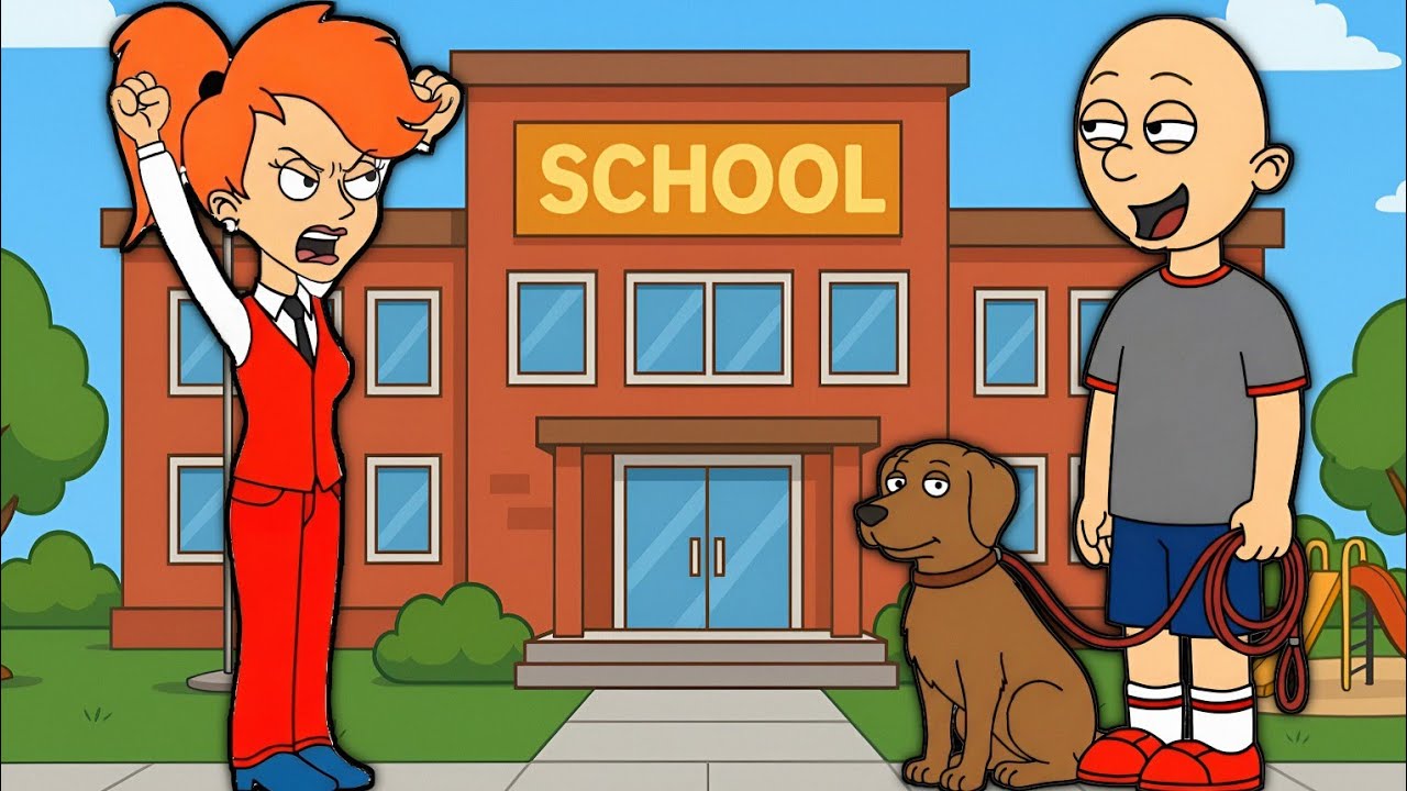 Classic Caillou Brings a Dog to School | Grounded - YouTube