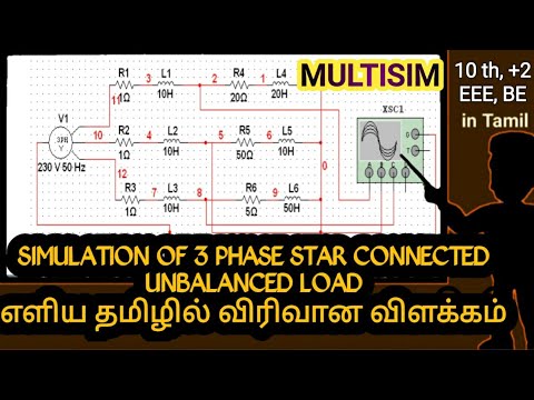 SIMULATION OF 3 PHASE STAR CONNECTED UNBALANCED LOAD USING MULTISIM ...