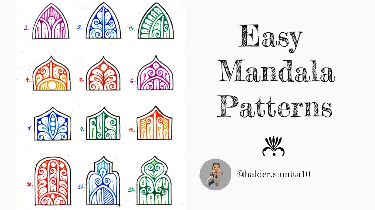 Easy Mandala Patterns for Beginners || How to draw Mandala art || Step ...