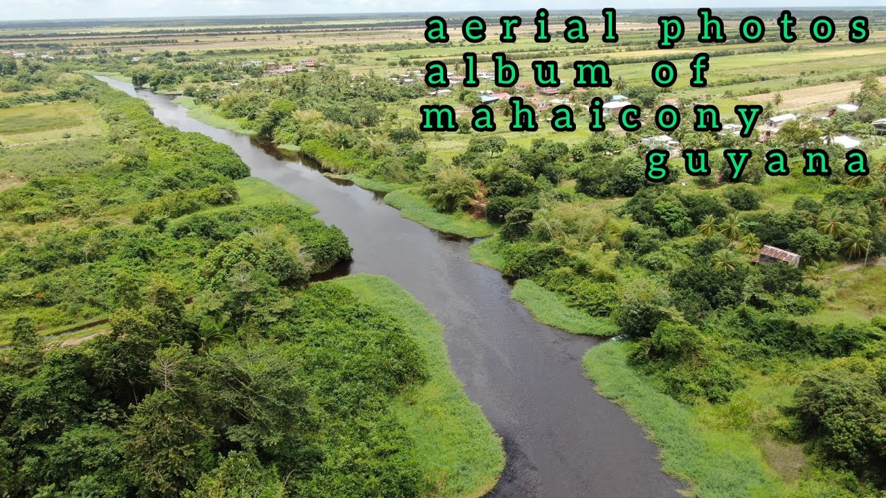 this is a video album of arial shots taken in #guyana mahaicony branch ...
