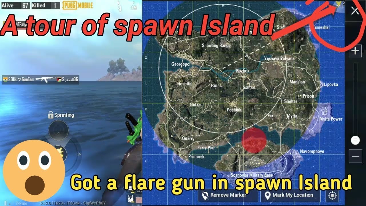 A tour of spawn Island in pubg in erangle map - YouTube
