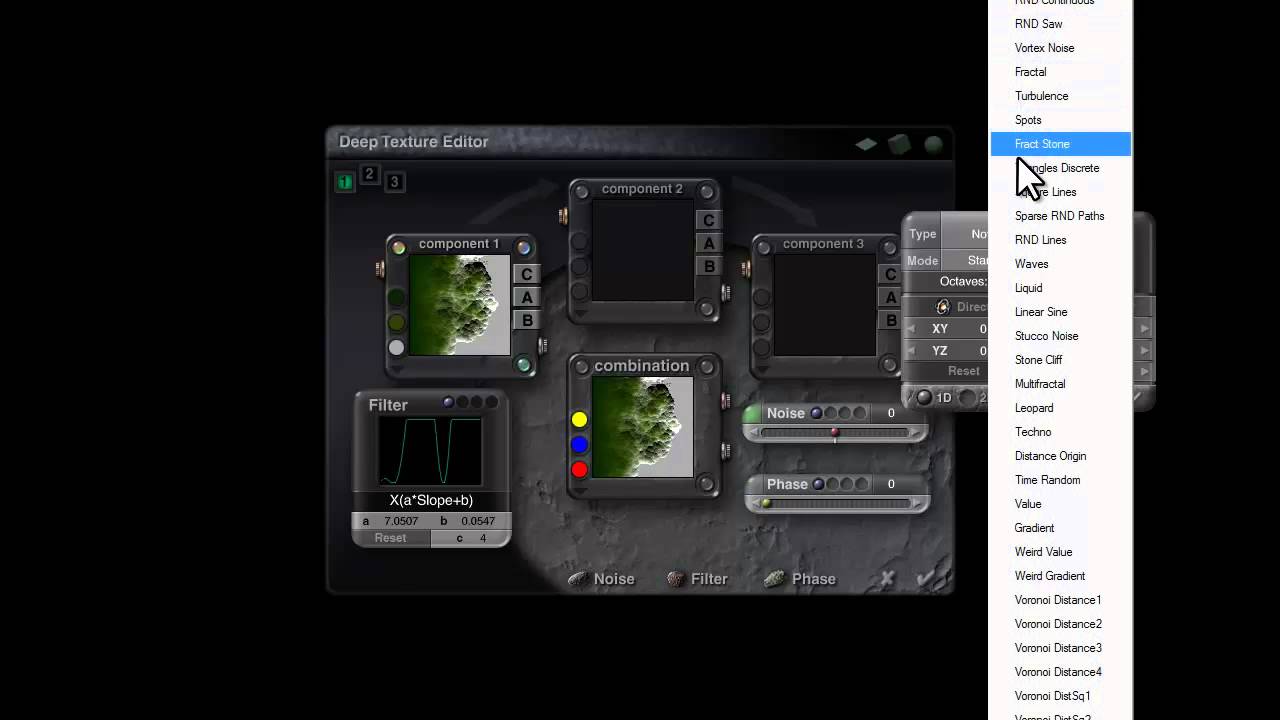 Bryce 7.1 Pro Advanced - setting up a curvature based terrain metarial ...