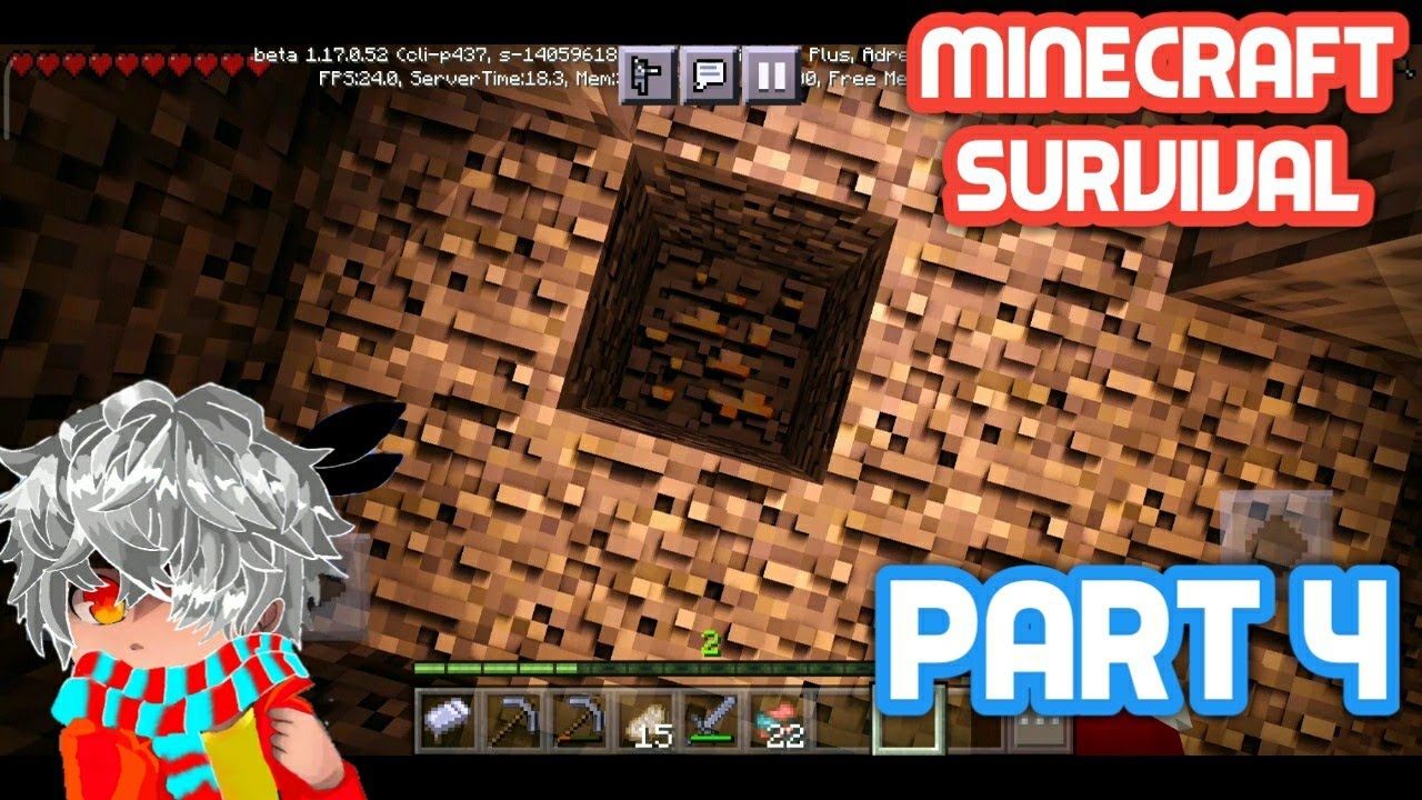 minecraft survival (part 4) ore gold - YouTube