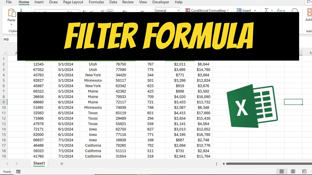 Master The Basics Of The FILTER Formula In Excel - YouTube