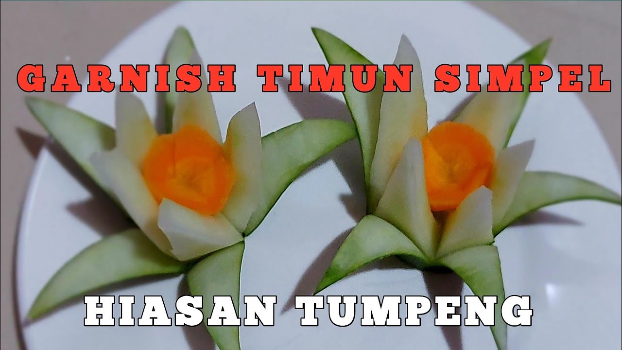 GARNISH TIMUN |CARA MEMBUAT HIASAN TUMPENG DARI TIMUN | GARNISH TIMUN ...