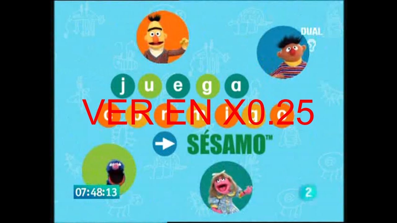 Un capítulo de juega conmigo sésamo pero para verlo solo se puede ver ...