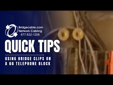 Using Bridge Clips on a 66 Telephone Block - YouTube