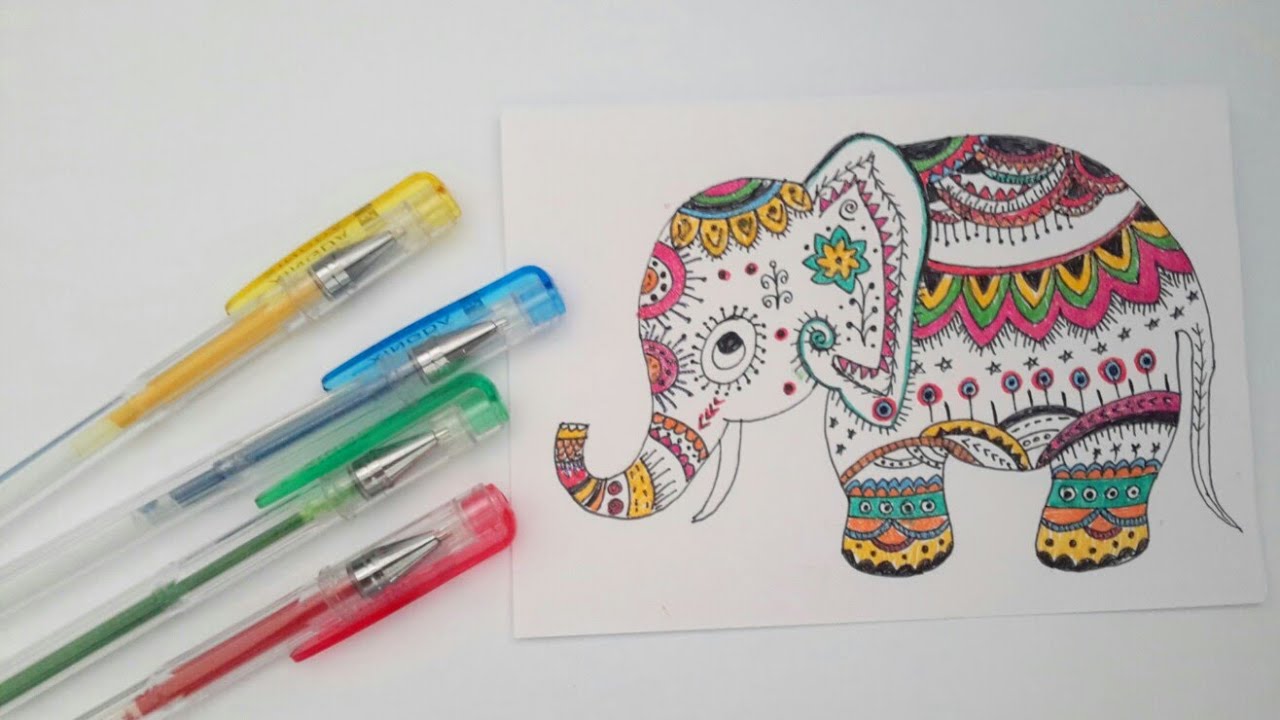 DIY doodle greetings card/easy doodle /greetings cards diy - YouTube
