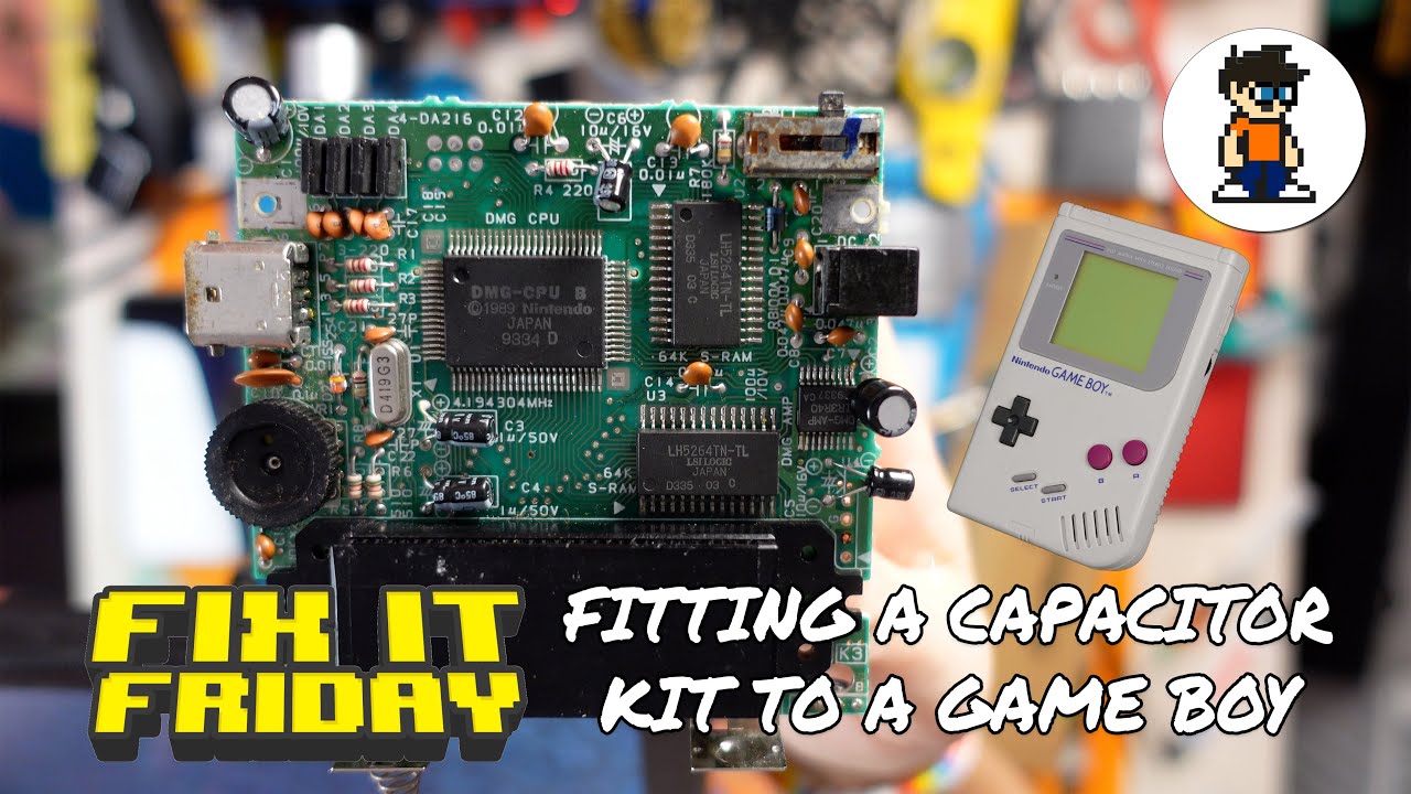 Fitting a Cap Kit to a Nintendo Game Boy DMG - Fix it Friday - YouTube