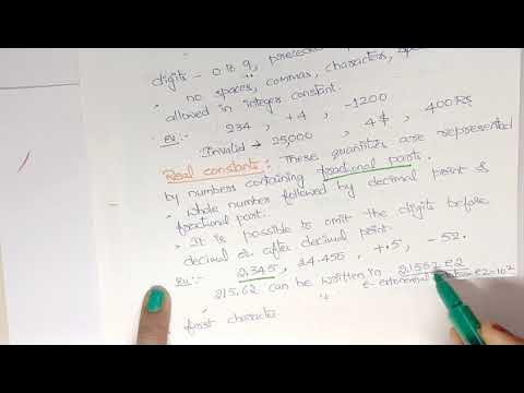 Constants in C Language @btechcsetutorial7264 - YouTube