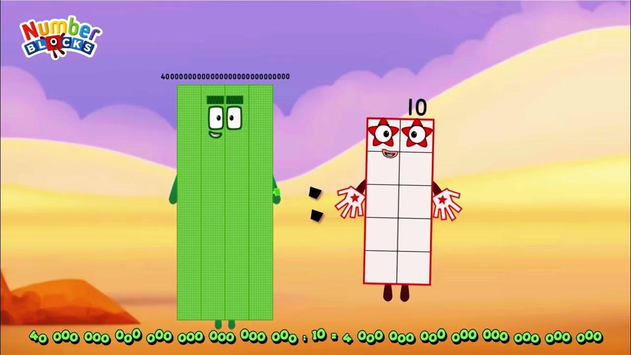 DIVISION OF NUMBERBLOCKS (10SP-100SP) by 10 | BIG NUMBERS | MULTIPLYING GIANT NUMBERS @ColorArt ...