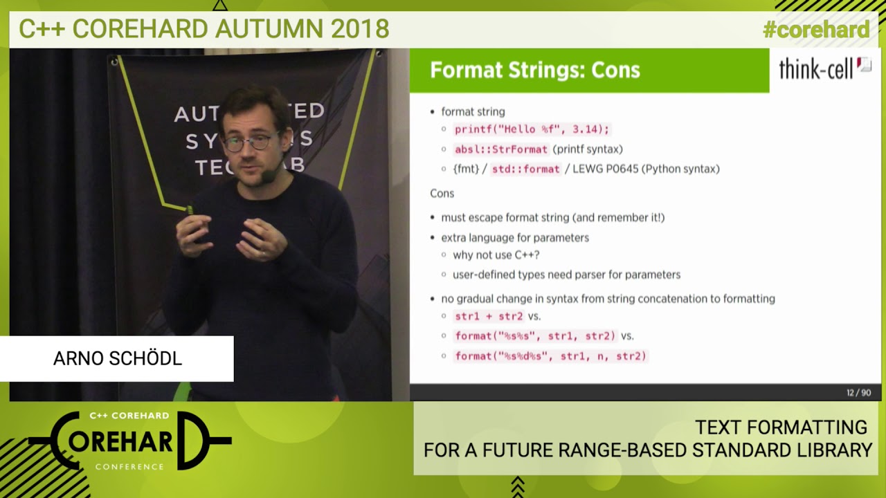 C++ CoreHard Autumn 2018. Text Formatting For a Future Range-Based ...