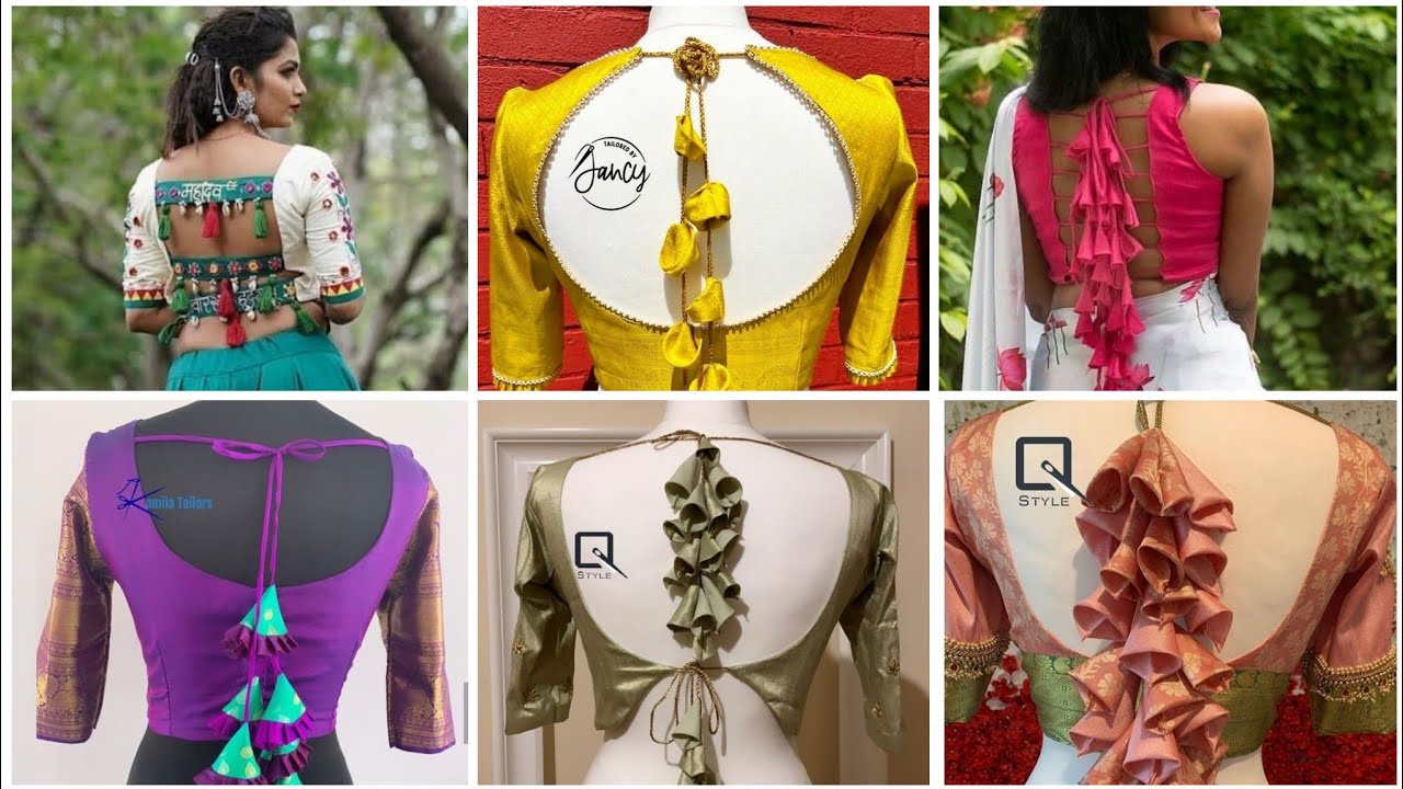 Dori Wala Blouse Ke Design Ideas😍 | Blouse ke design | Blouse back side ...