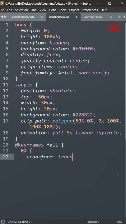 Falling Triangles Animation | HTML CSS JavaScript - YouTube