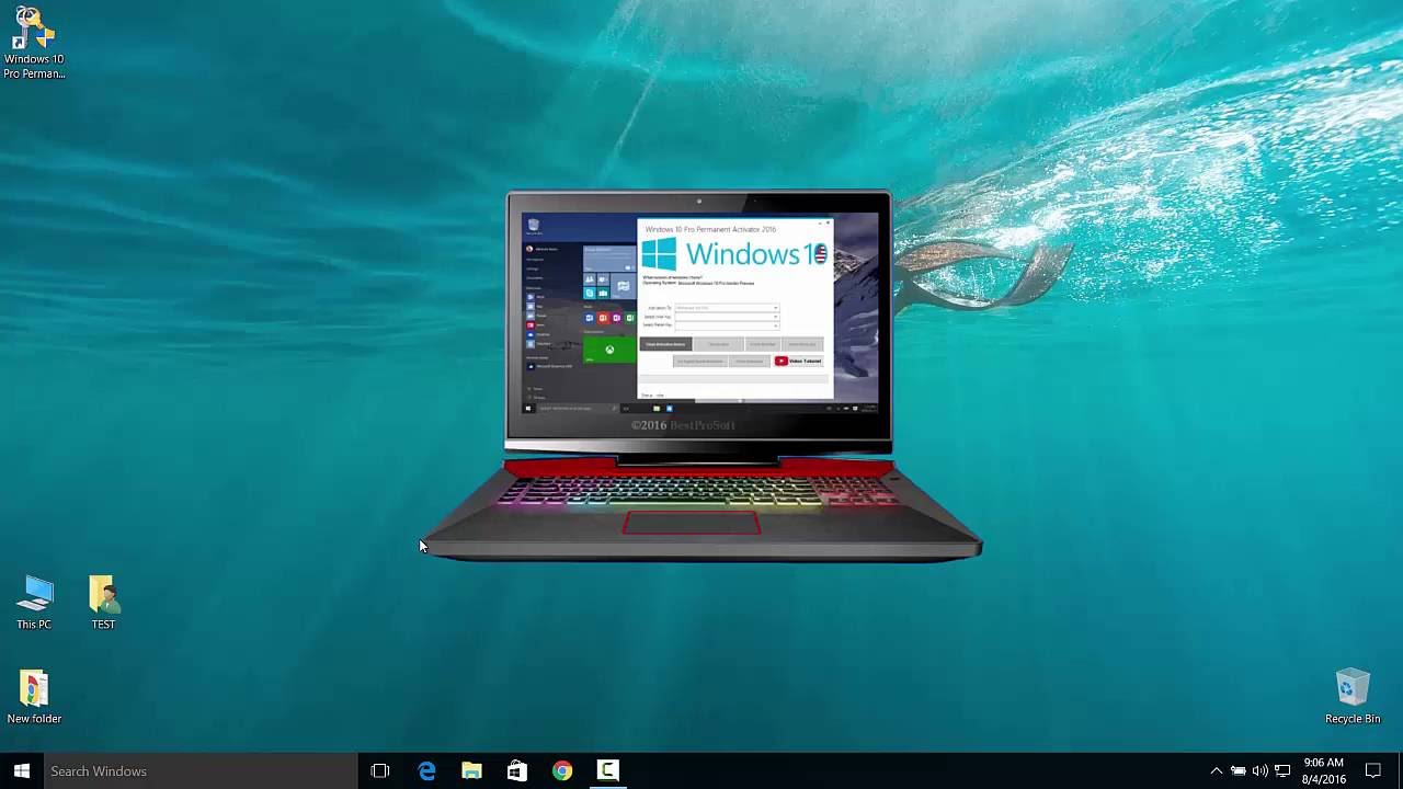 Windows 10 Pro Redstone Final Permanent Activator - YouTube