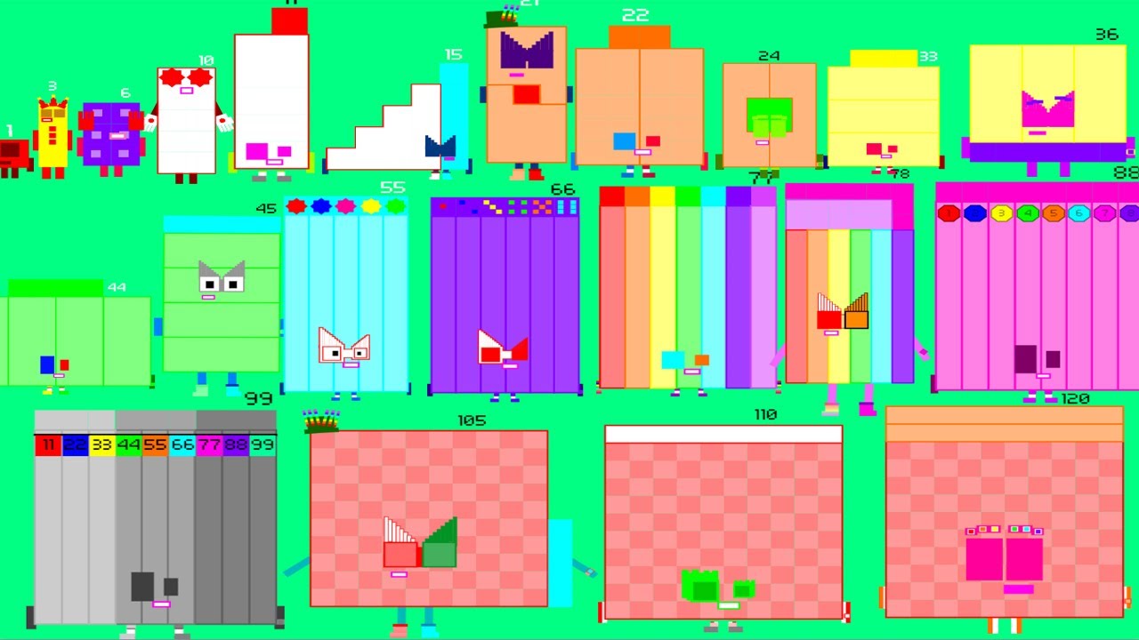 Numberblocks Band Retro 1-120 - YouTube