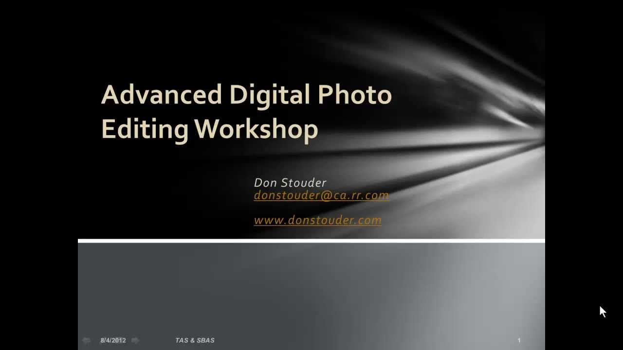 Advanced Photo Editing Workshop Preview - YouTube