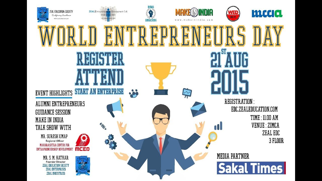 World Entrepreneur Day 2015 - YouTube