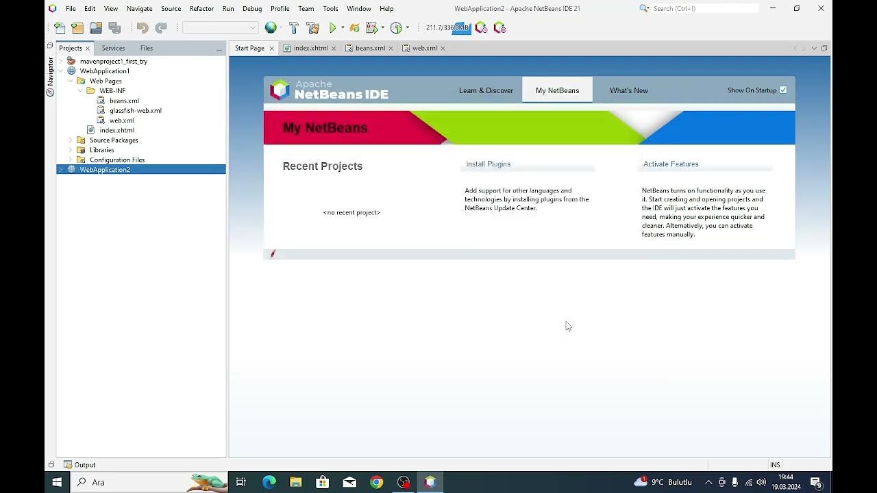 Netbeans 21-JDK 21-GlassFish - YouTube