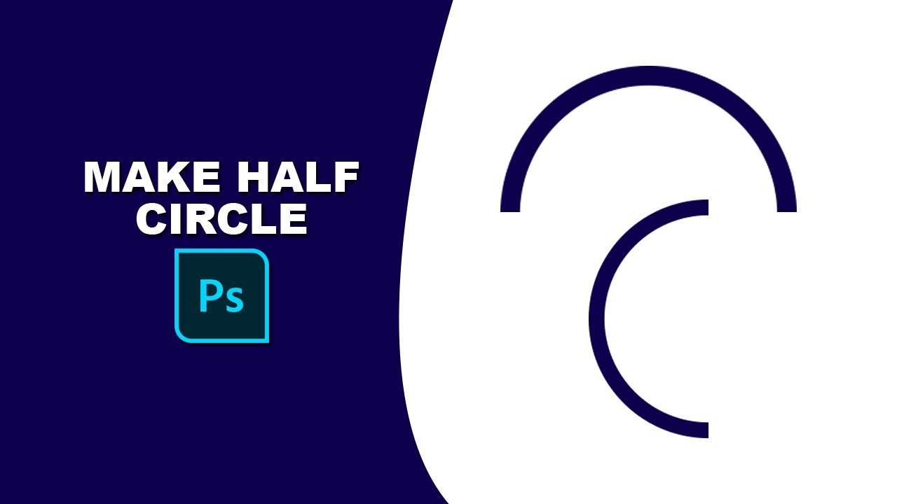 how to make half circle in photoshop - YouTube