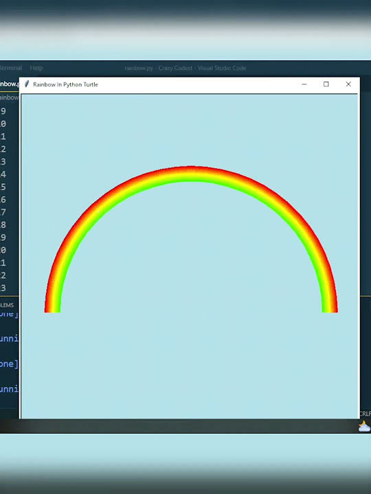 Drawing Rainbow By Python Language Coding Programmerlife Python Cse