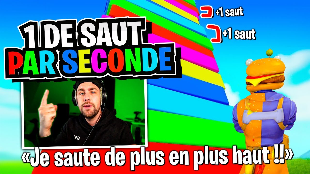 Chaque seconde je saute de plus en plus haut (je fini dans l'espace ...