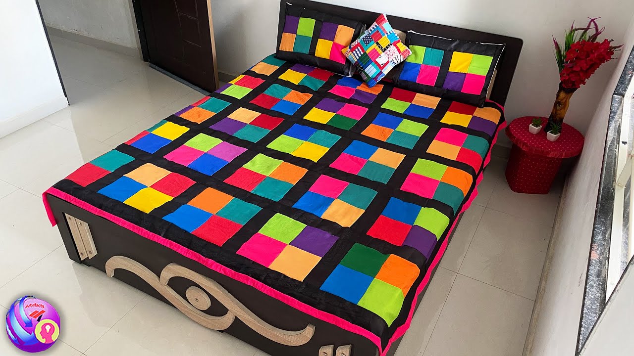 Change the style of your bedsheet - old waste fabric into convert ...