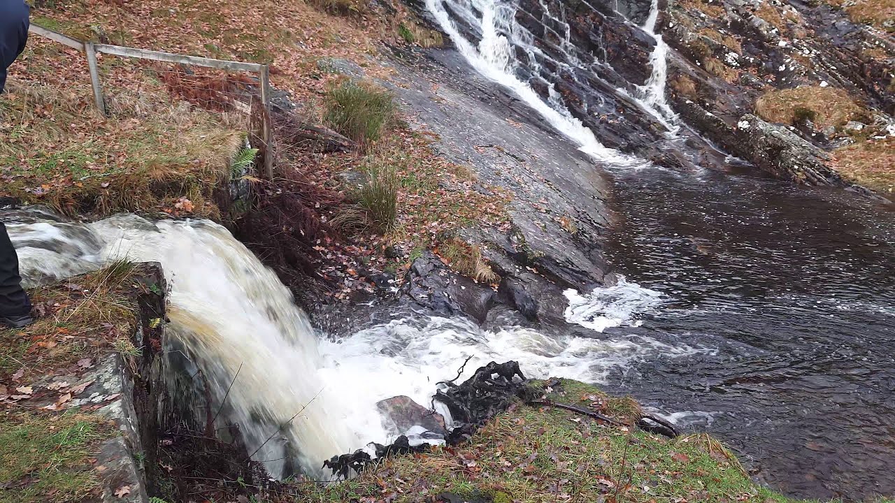 Kinloch Rannoch waterfalls - YouTube