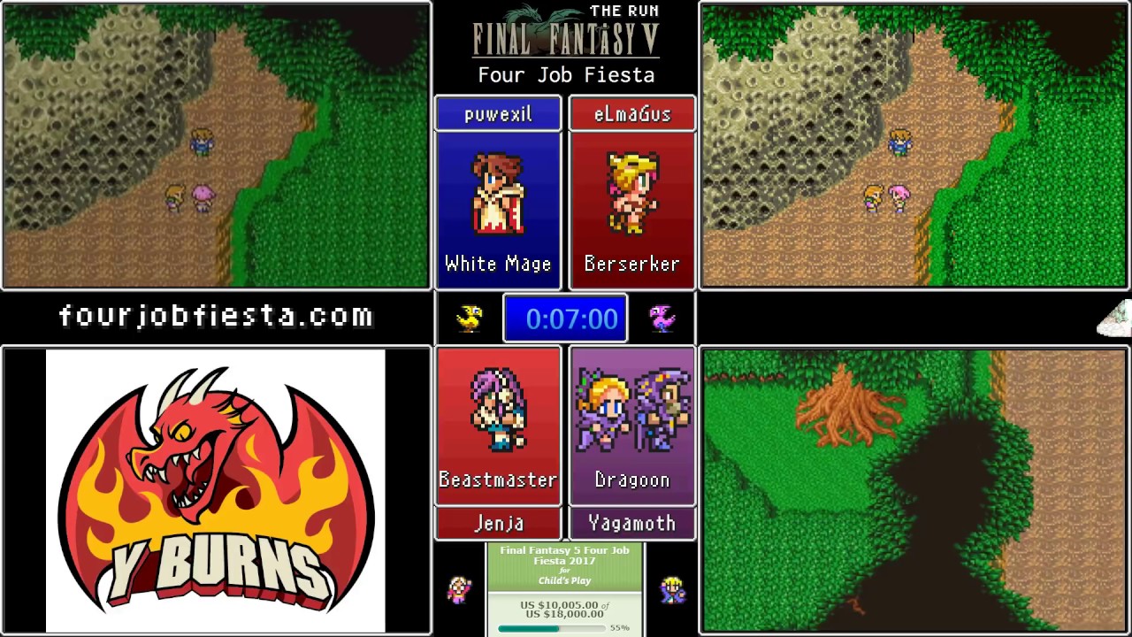 Final Fantasy V Four Job Fiesta 2017 Opening Race, Part 1 - YouTube