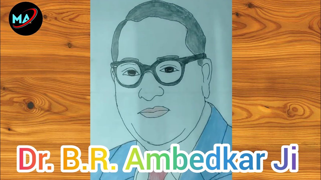 Dr. B.R. Ambedkar face drawing // Constitutional // Ambedkar Ji drawing ...