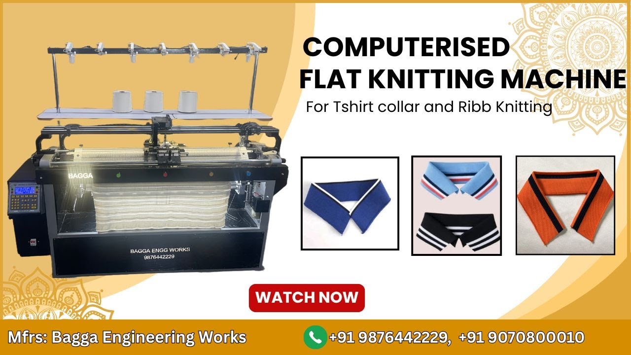 TSHIRT COLLAR MAKING COMPUTERISED KNITTING MACHINE, cost Rs3/collar ...