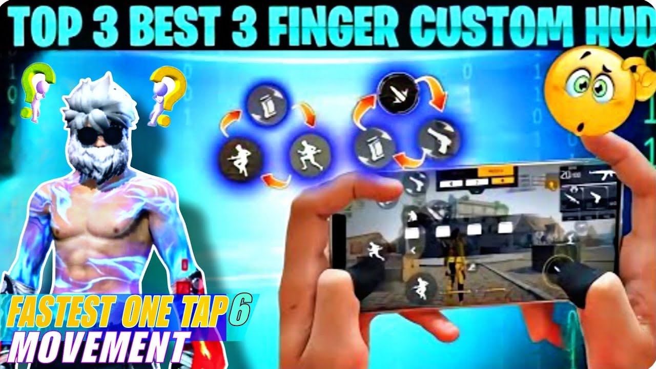 3 Finger Custom Hud Free Fire"সাজিয়ে নাও একদম সহজেই 3 Finger Setting ...