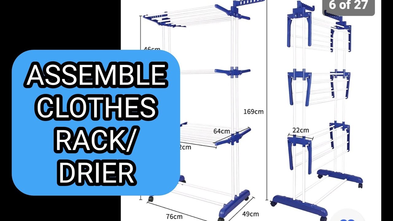 ASSEMBLE BUDGET CLOTHES HANGER/DRIER - YouTube