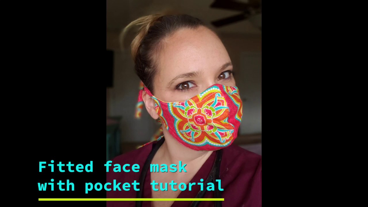 Fitted face mask with filter pocket tutorial- Designed by a nurse ...
