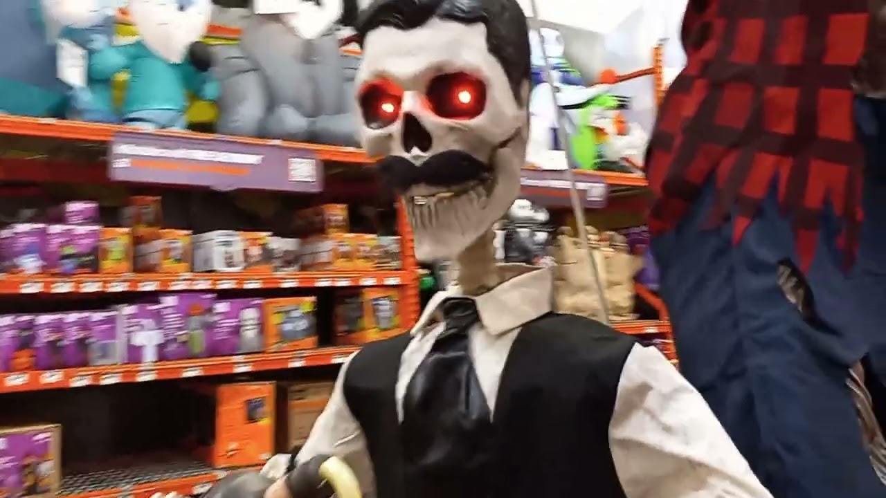 Life Size Animated Dean the Deathologist - Skeleton Bartender - Grave ...