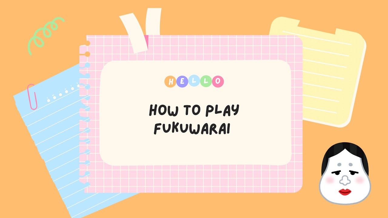 How to play Fukuwarai (Japanese Traditional kids game) - YouTube