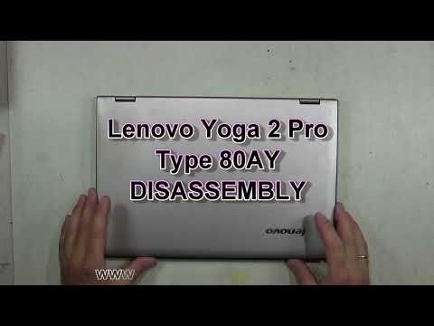 Lenovo Yoga 2 Pro Type 80AY How To Partially Take Apart Lower Base Disassembly
