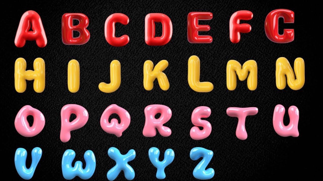 ABC Song with Shiny Bright Colors 🌈 | Learn Alphabet A–Z for Toddlers ...