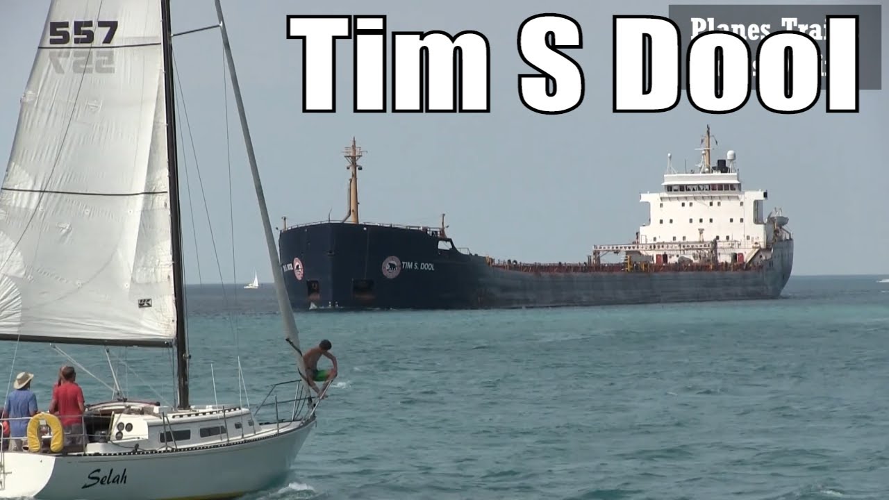 1967 Tim S Dool - 730ft / 222m - Bulk Carrier Cargo Ship Down Bound ...