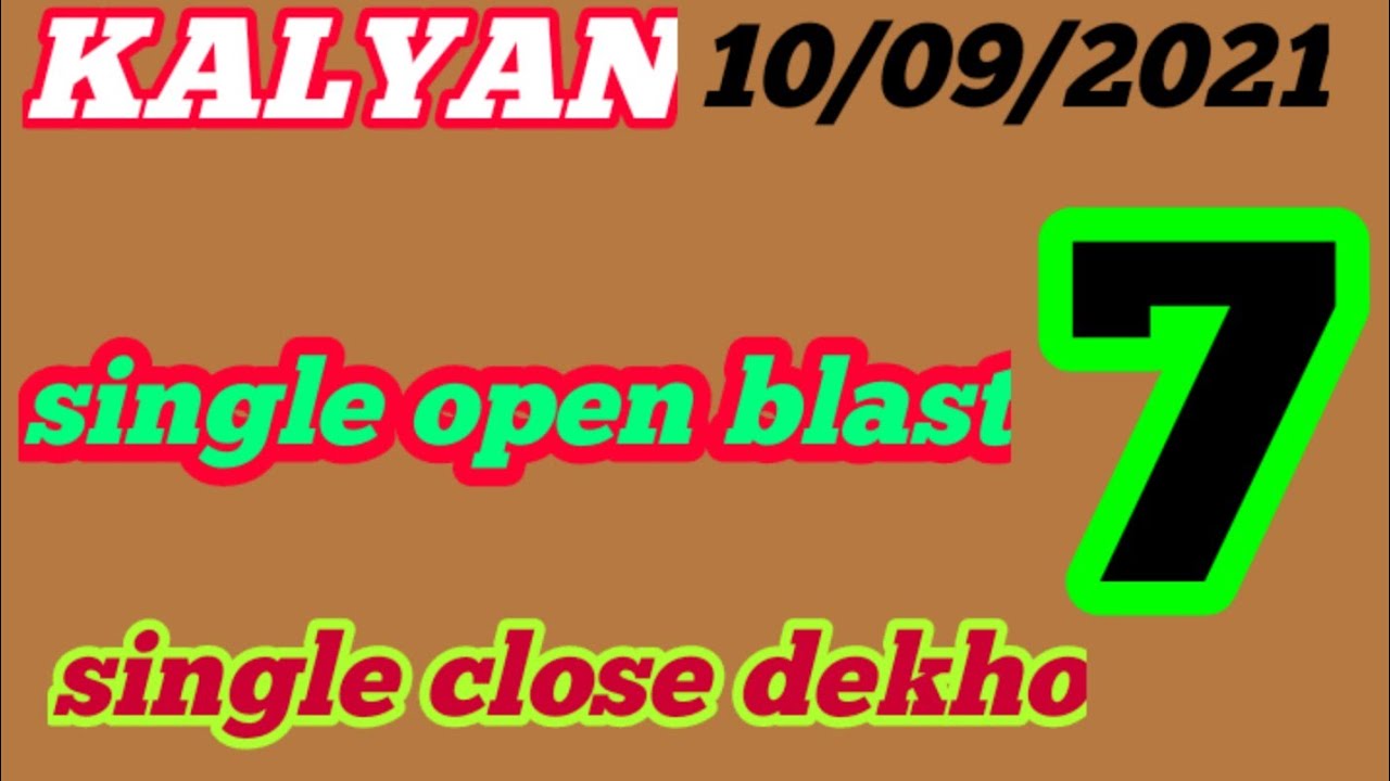 10--09--2021 KALYAN CHALLENGE OPEN (7777) BLAST JADI RUNNING CLOSE ...