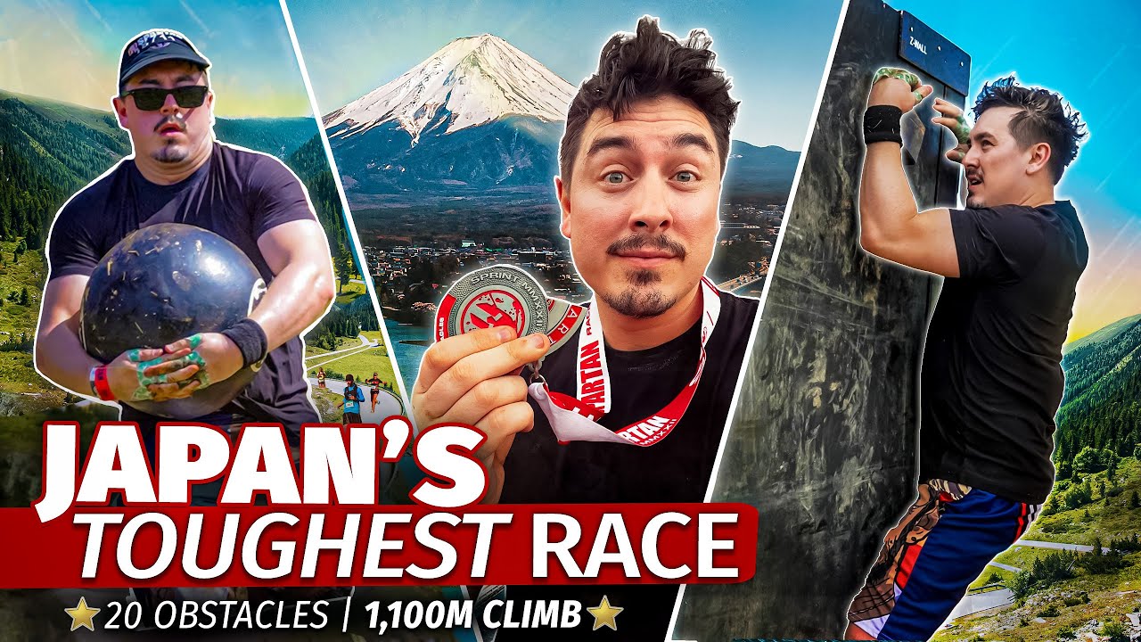 I Tried Japan's HARDEST Race ⛩️ 1,100m Mountain. 20 Obstacles. - YouTube