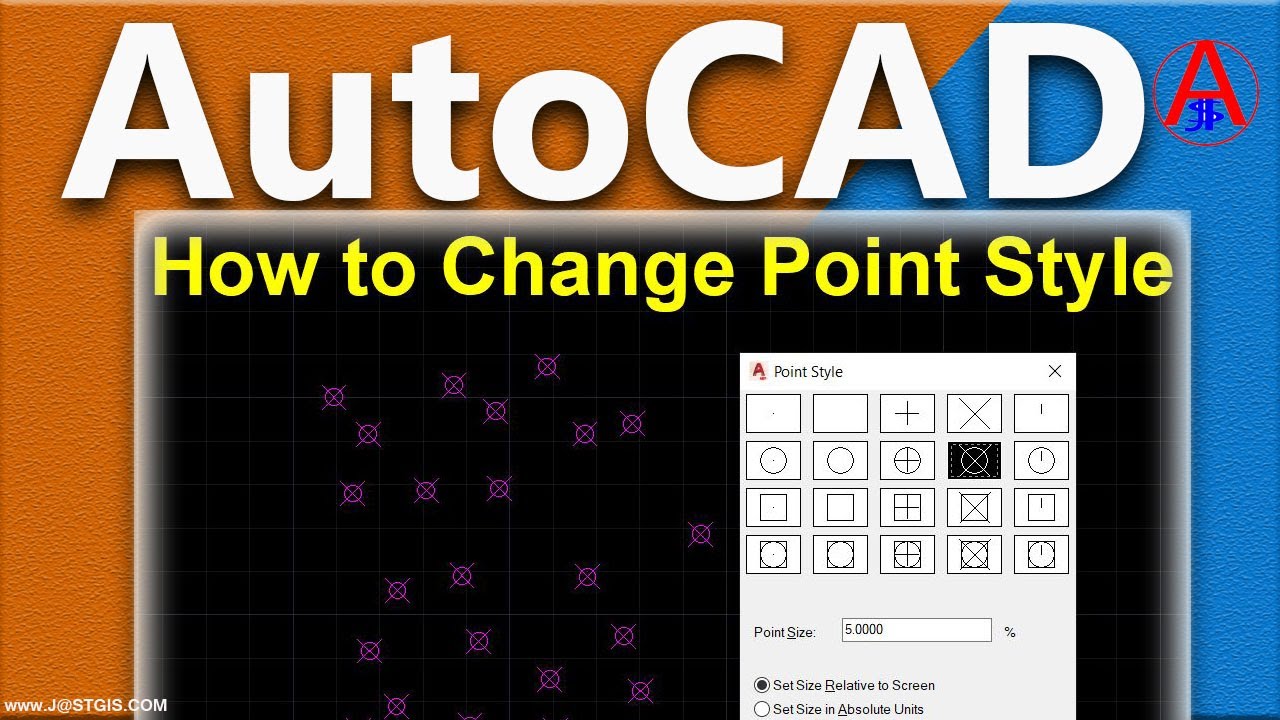 How To Change Point Style In AutoCAD JastGIS YouTube How To Change Point Style In AutoCAD JastGIS YouTube