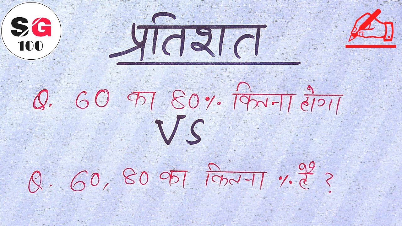 प्रतिशत निकालने की ट्रिक | pratishat kaise nikale | percentage kaise ...